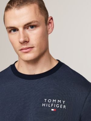 Th Original Micro Stripe Jersey Pyjama Set Blue Tommy Hilfiger