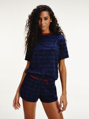 Frottee T Shirt Damen