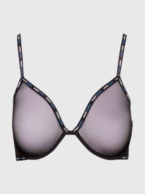 Essential Demi Cup Unpadded Mesh Bra Black Tommy Hilfiger