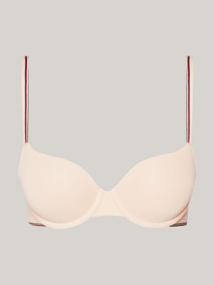Padded Demi Bh Met Signature Streep Roze Tommy Hilfiger