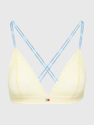 Essential Lace Unpadded Triangle Bra Yellow Tommy Hilfiger