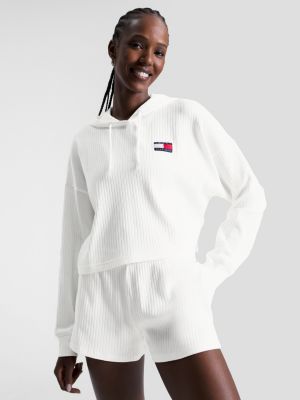 1985 Collection Ribbed Lounge Hoody White Tommy Hilfiger