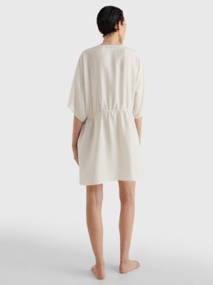 Kurzes Cover Up Kleid Mit Bindeband Beige Tommy Hilfiger
