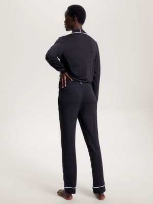 Pyjamabroek Met Biezen Zwart Tommy Hilfiger
