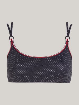 Global Stripe Polka Dot Bikini Bralette Blue Tommy Hilfiger