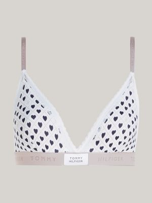 Triangel Bh Met Kant En Bloemetjes Beige Tommy Hilfiger