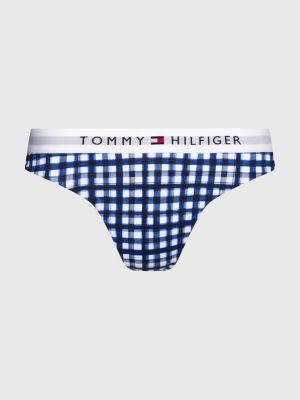 Original Gingham Brazilian Bikini Bottoms White Tommy Hilfiger