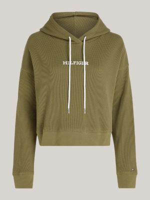 Sudadera Con Capucha Y Monotipo Hilfiger Verde Tommy Hilfiger