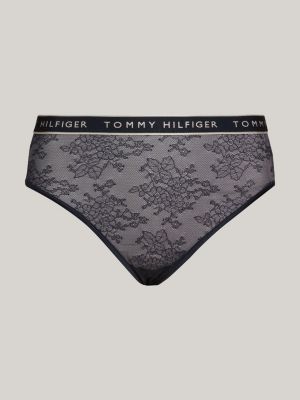 Hipster Slip Van Gebloemd Kant Met Hoge Taille Blauw Tommy Hilfiger