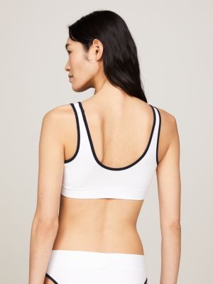 Hilfiger Monotype Ungepolstertes Bralette Weiß Tommy Hilfiger
