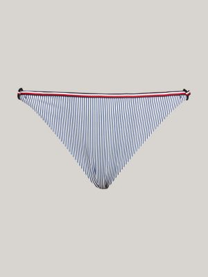 Global Stripe Print String Bikini Bottoms Blue Tommy Hilfiger