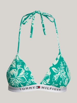 Original Padded Fixed Triangle Bikini Top Green Tommy Hilfiger