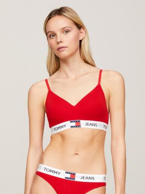 Heritage Push Up Bralette Met Logo Rood Tommy Hilfiger