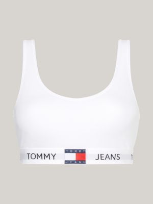 Heritage Logo Unlined Bralette White Tommy Hilfiger