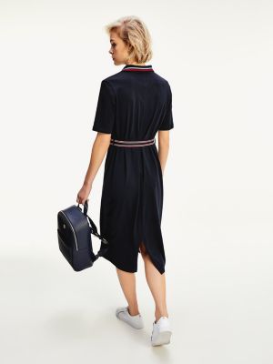Polojurk Met Ceintuur Blauw Tommy Hilfiger
