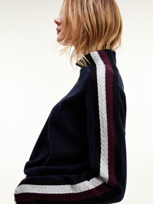 Pullover Mit Mock Rollkragen Blau Tommy Hilfiger