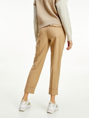Tommy Icons Tapered Broek Beige Tommy Hilfiger