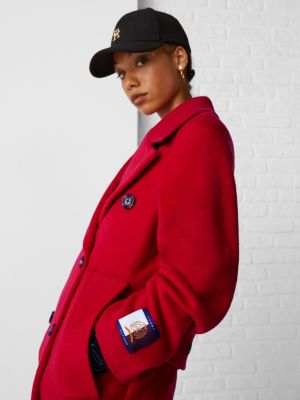 Alpaca Blend Long Peacoat Red Tommy Hilfiger