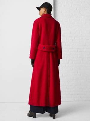 Alpaca Blend Long Peacoat Red Tommy Hilfiger