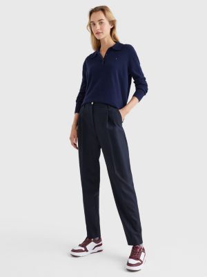 Wool Cashmere Relaxed Jumper Blue Tommy Hilfiger