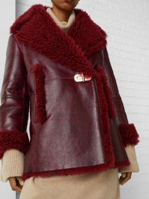 Shearling Relaxed Fit Peacoat Red Tommy Hilfiger