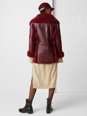 Shearling Relaxed Fit Peacoat Red Tommy Hilfiger
