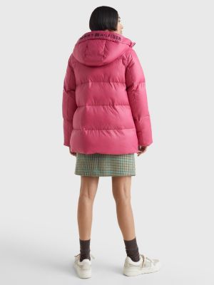 Relaxed Fit Padded Coat Purple Tommy Hilfiger