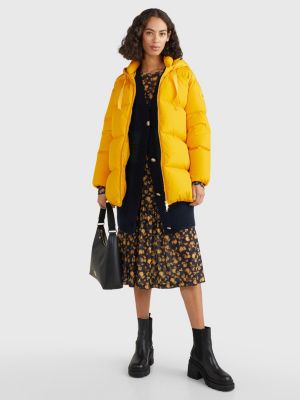 Relaxed Fit Down Puffer Coat Yellow Tommy Hilfiger