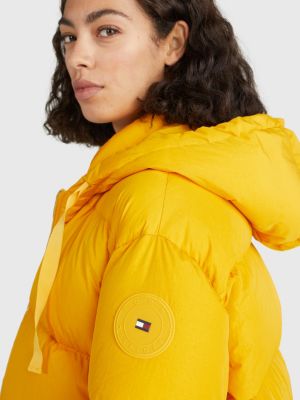 Relaxed Fit Down Puffer Coat Yellow Tommy Hilfiger