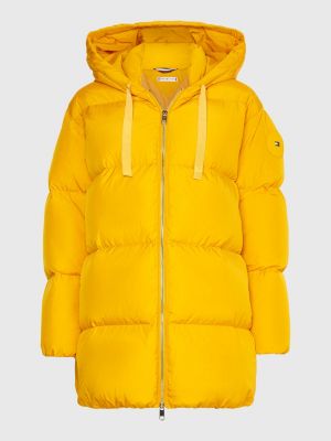 Relaxed Fit Down Puffer Coat Yellow Tommy Hilfiger