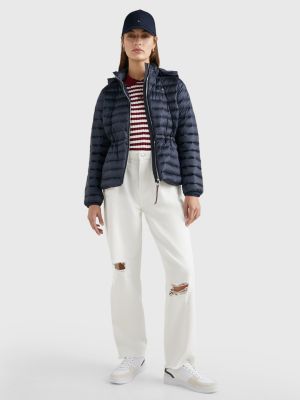 Quilted Hooded Down Filled Jacket Blue Tommy Hilfiger