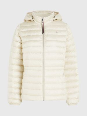 Quilted Hooded Down Filled Jacket Khaki Tommy Hilfiger