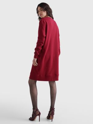 Robe Pull Th Monogram Rouge Tommy Hilfiger