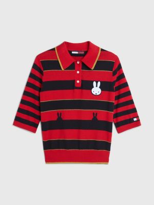 Tommy X Miffy Stripe Polo Sweater Red Tommy Hilfiger