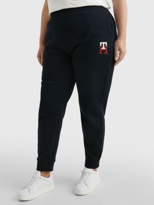 Curve Th Monogram Tapered Joggers Blue Tommy Hilfiger