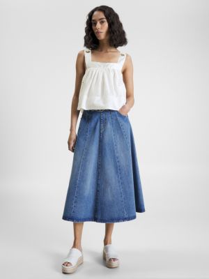 Broderie Anglaise Crop Top White Tommy Hilfiger