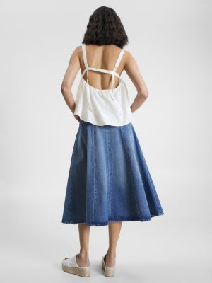 Broderie Anglaise Crop Top White Tommy Hilfiger