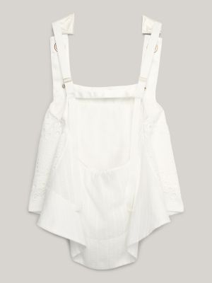 Broderie Anglaise Crop Top White Tommy Hilfiger