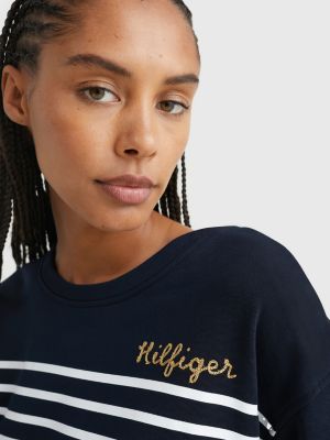 Stripe Relaxed Fit Dress Blue Tommy Hilfiger