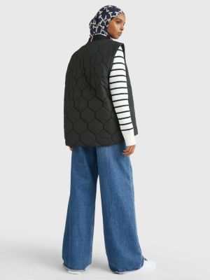 Sleeveless Quilted Bomber Jacket Black Tommy Hilfiger
