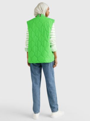 Sleeveless Quilted Bomber Jacket Green Tommy Hilfiger