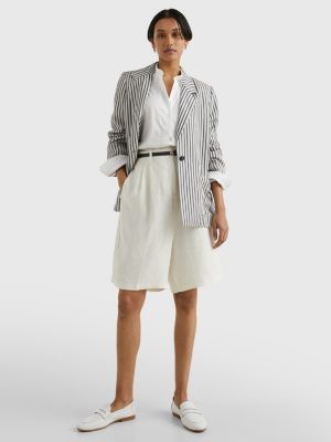 Casual Fit Blazer Met Strepen Wit Tommy Hilfiger
