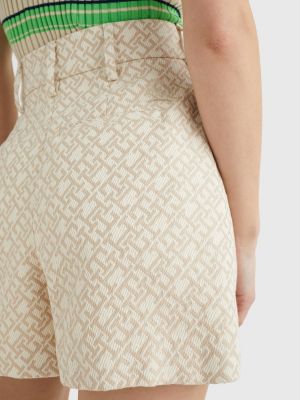 Fitted Monogram Shorts | WHITE | Tommy Hilfiger