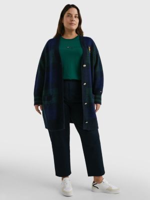 Curve Relaxed Fit Tartan Cardigan Green Tommy Hilfiger