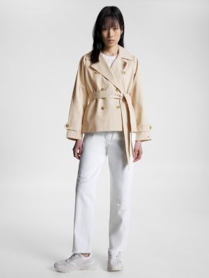 Belted Double Breasted Peacoat Khaki Tommy Hilfiger