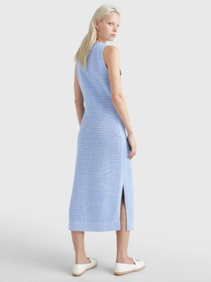 Woven Midi Dress Blue Tommy Hilfiger