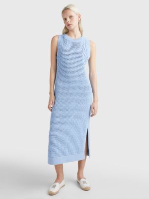 Woven Midi Dress Blue Tommy Hilfiger