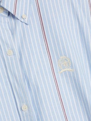 Relaxed Fit Hemdkleid Mit Wappen Und Streifen Blau Tommy Hilfiger