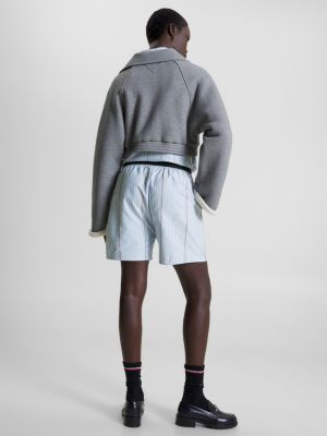 Relaxed Uniseks Boxershort Met Signature Streep Blauw Tommy Hilfiger