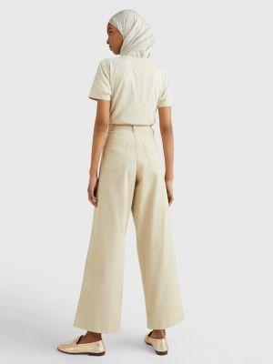 1985 Collection Modern Wide Leg Trousers Khaki Tommy Hilfiger